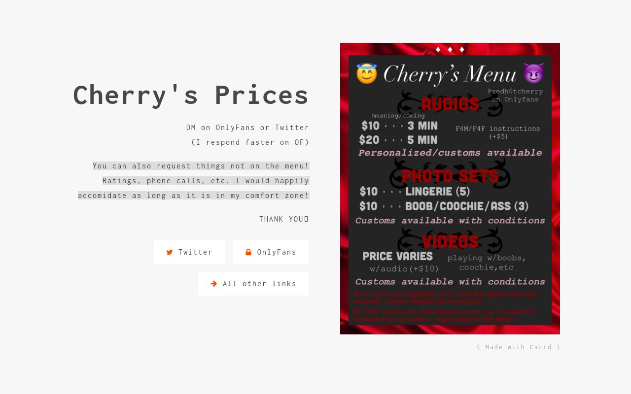 Cherry Menu